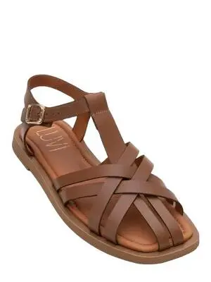 FOREVER & ALWAYS SHOES Andres Leather Sandals Cognac Brown Leather