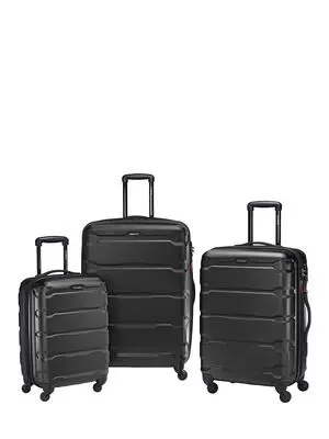SAMSONITE Samsonite Omni PC Hardside Expandable 3-Piece Spinner Luggage Set Black