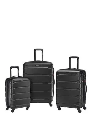 SAMSONITE Omni Pc Hardside Expandable 3-piece Spinner Luggage Set - Black