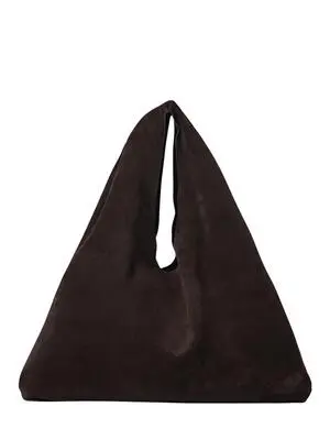 THE ROW Small Bindle Suede Bag - Brown