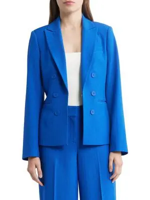 TAHARI ASL Faux Double Breasted Jacket - New Royal
