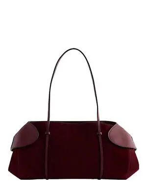 NEOUS Berenices Baguette Leather Shoulder Bag - Burgundy