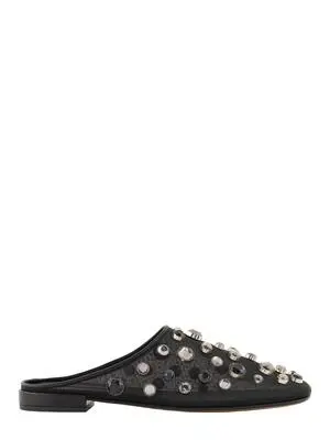 Giorgio Armani X 10 Corso Como Rhinestone Embellished Mules - Black