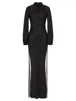 Giorgio Armani Silk Long Dress With Rhinestone Embroidery - Patterned