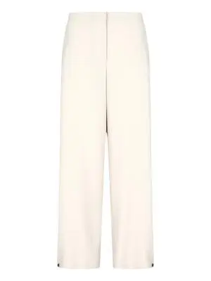 Giorgio Armani Technical-Cady Straight Trousers Beige