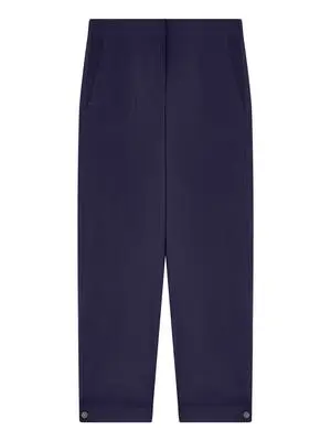 Giorgio Armani Technical-cady Straight Trousers - Navy Blue