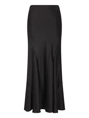 GIORGIO ARMANI Long Double Silk Satin Skirt