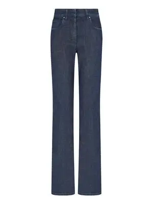Giorgio Armani Denim Flared Trousers - Blue