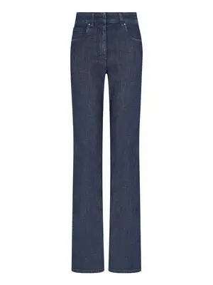 Giorgio Armani Denim Flared Trousers - Navy Blue