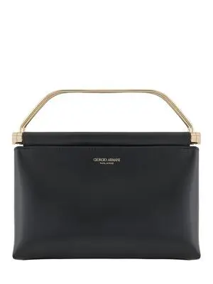 Giorgio Armani Small Leather Handbag Black