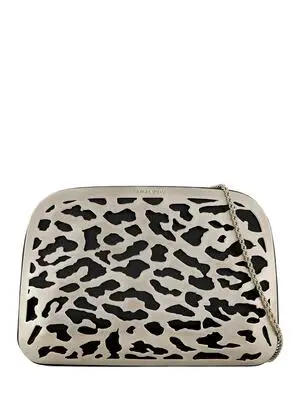 Giorgio Armani La Prima Satin And Metal Clutch - Grey