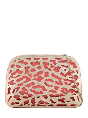 Giorgio Armani La Prima Satin And Metal Clutch - Orange