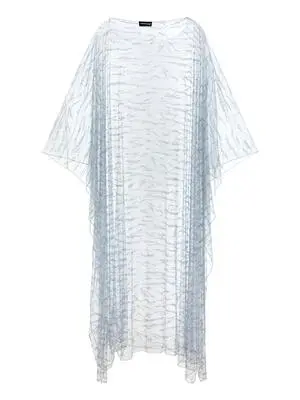 Giorgio Armani Embroidered Tulle Cape Light_blue