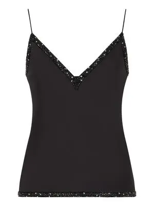 Giorgio Armani Silk Top With Embroidery - Patterned