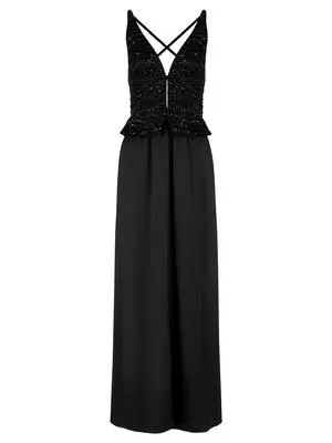 Giorgio Armani Silk Embroidered Long Dress - Patterned