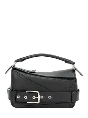 Loewe Puzzle Biker Top-Handle Bag Black