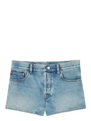 Gucci Stonewashed Denim Shorts - Blue