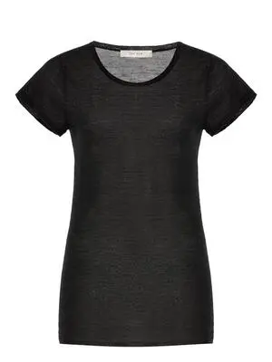 THE ROW Keyla Cashmere Tee - Black