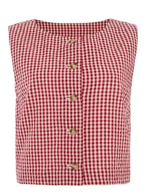 Posse Rio Cropped Vest - Red