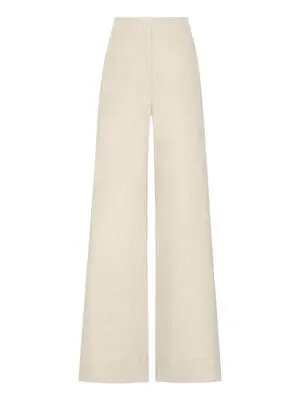ANDRES OTALORA El Sol Mid-rise Wide-leg Linen Pants - Ivory