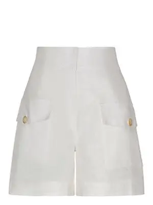 ANDRES OTALORA Deseos Linen Cargo Shorts - Off-white