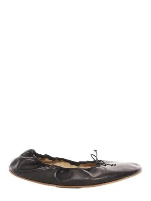 THE ROW Leather Ballet Flats - Black