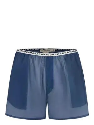 PARAMIDONNA Tessa Sheer Beach Shorts - Blue
