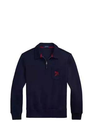 Polo Ralph Lauren Mesh Collared Sweatshirt Blue