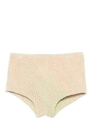 Elie Saab Jersey Mini Shorts - Neutrals
