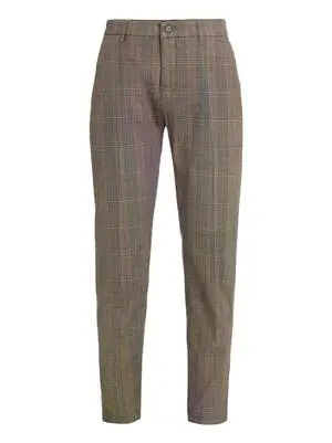 DEPARTMENT 5 Checked Tailored Trousers - Brown