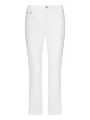 Brunello Cucinelli Logo-patch Jeans - White