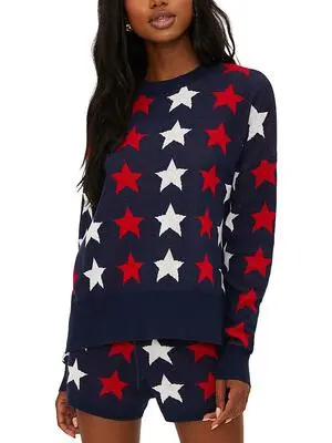 Beach Riot Callie Star Print Sweatshirt - Americana Stars