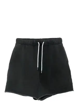 PURPLE BRAND Cotton Fleece Shorts - Black