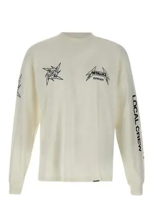 REPRESENT Reversible Fade Out Sweater White