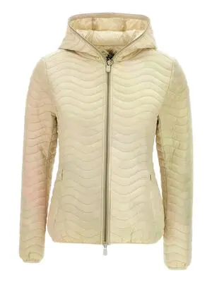 SAVE THE DUCK Quilted Hooded Jacket - Neutrals