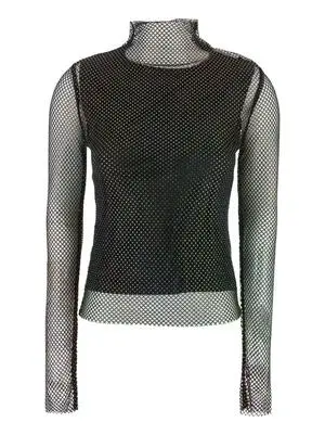 SPORTMAX Gerarda Fishnet Long-Sleeve Top