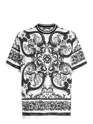 Dolce & Gabbana Majolica-print Short-sleeved T-shirt - Multicolor