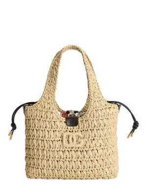Dolce & Gabbana Raffia Crochet Shopping Bag - Print