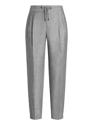 Dolce & Gabbana Washed Linen Canvas Trousers - Grey