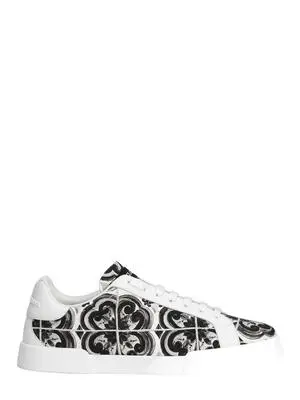 Dolce & Gabbana Majolica-print Portofino Light Strobel Sneakers - Multicolor