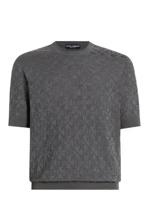 Dolce & Gabbana Silk Crewneck Pullover - Grey