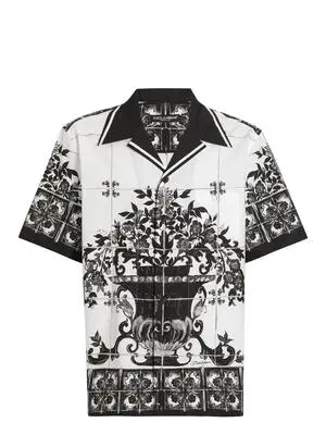 Dolce & Gabbana Majolica-print Poplin Hawaii Shirt - Multicolor