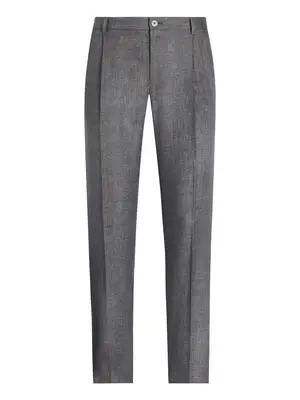 Dolce & Gabbana Washed Linen Canvas Trousers - Grey