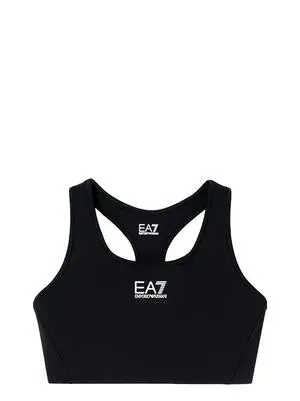 EA7 Sports Bra In Vigor7 Technical Fabric - Black