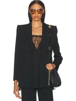 Chloé Double Breasted Wool Blazer - Black