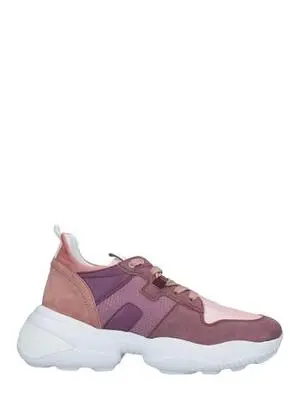 Hogan Leather And Textile Sneakers - Purple