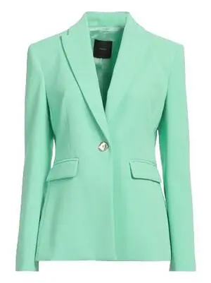 Pinko Single-breasted Crepe Blazer - Green