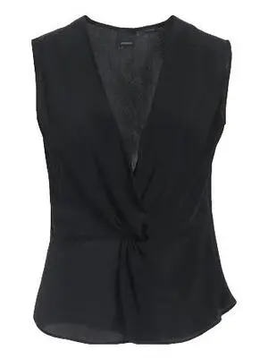 Pinko Acetate And Silk Top - Black