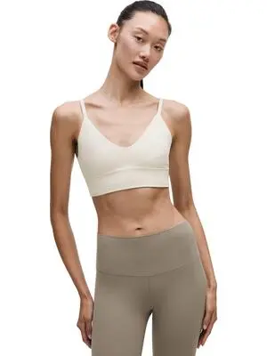 Lululemon Focuser Scoop-neck Bra Nulu - Light Ivory