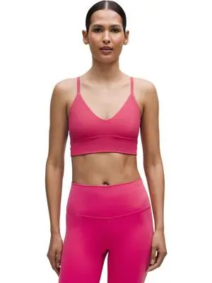 Lululemon Focuser Scoop-neck Bra Nulu - Raspberry Coulis